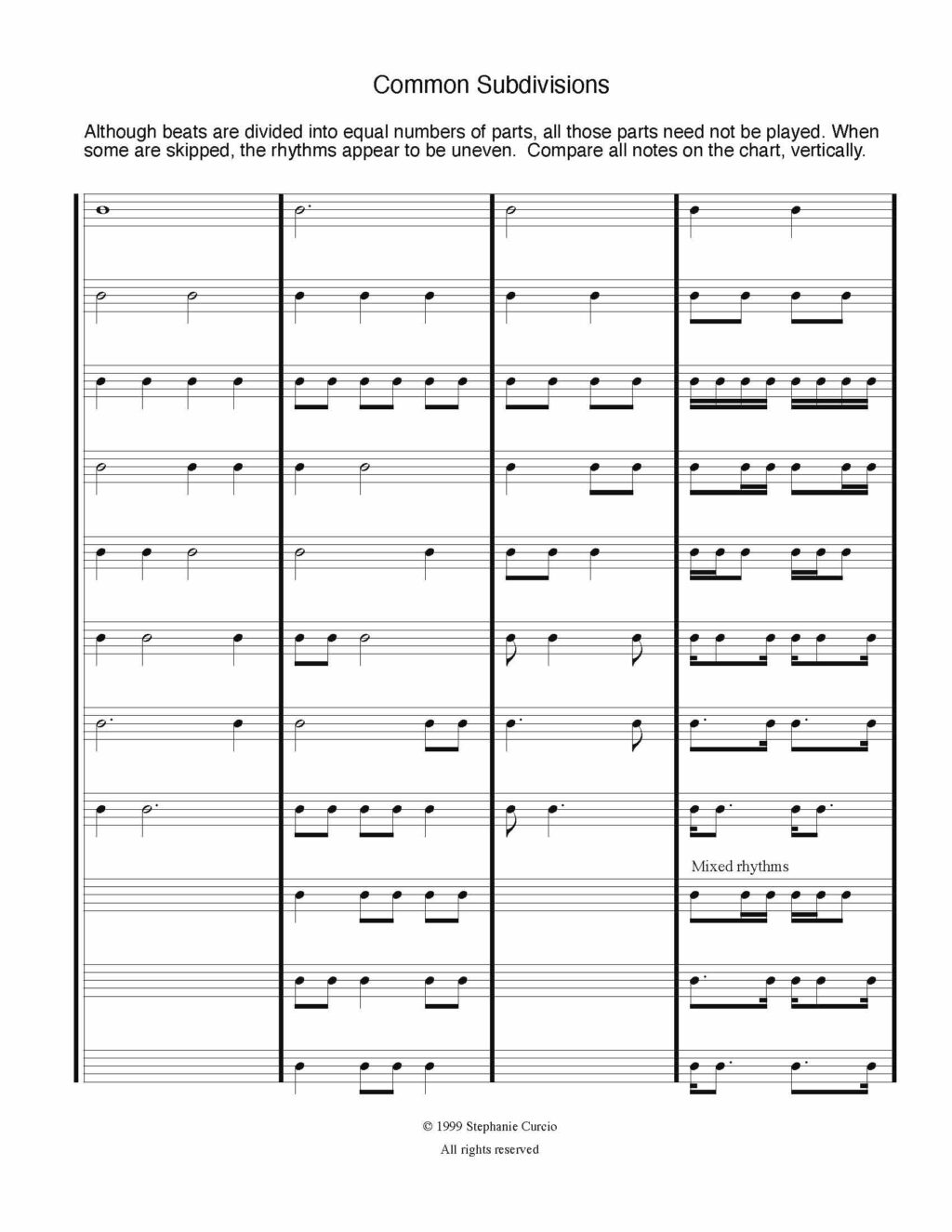 Rhythm Cue Card – Folk Harp
