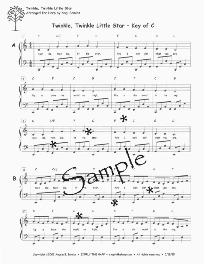 Twinkle, Twinkle Little Star – Folk Harp